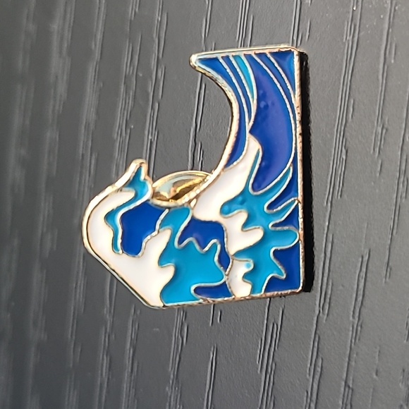Source Unknown | Jewelry | Ocean Wave Enamel Pin | Poshmark